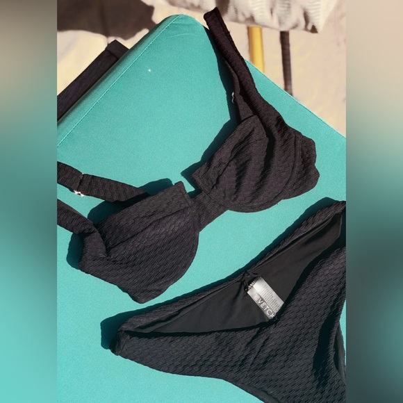 Vetchy | Swim | Sporty Black Bikini With Highcut Design | Poshmark